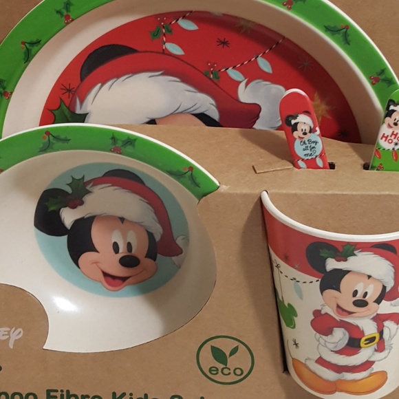 Christmas Mickey Mouse | Dining | Disney Bamboo Fibre Kids Set | Poshmark